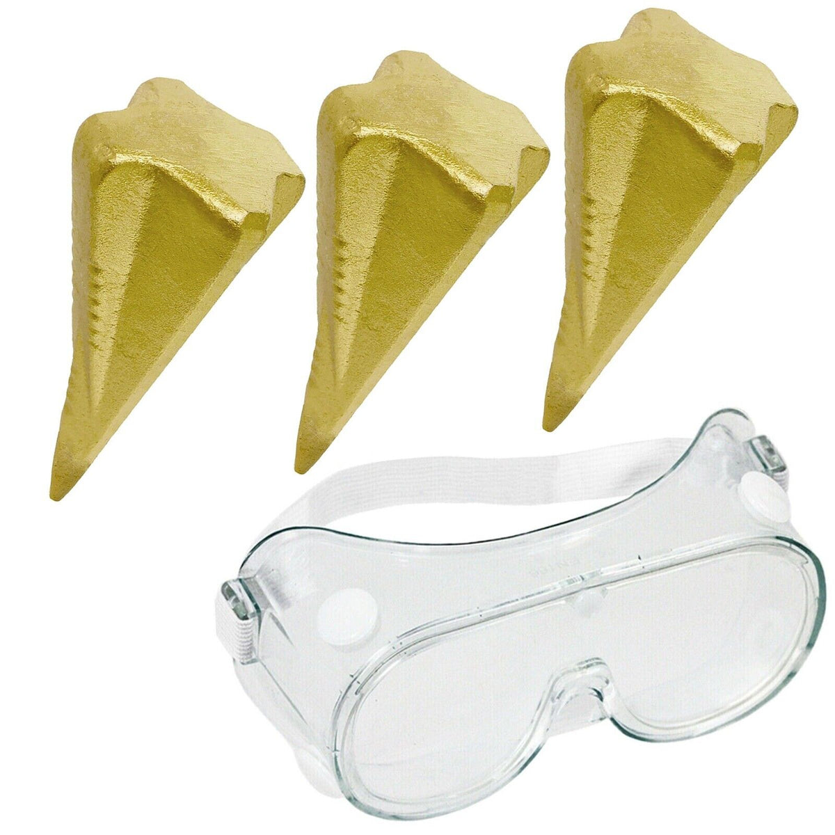 Log Splitter Wood Splitting Axe Wedge Maul Grenade Iron Spike Bomb x 3 ...