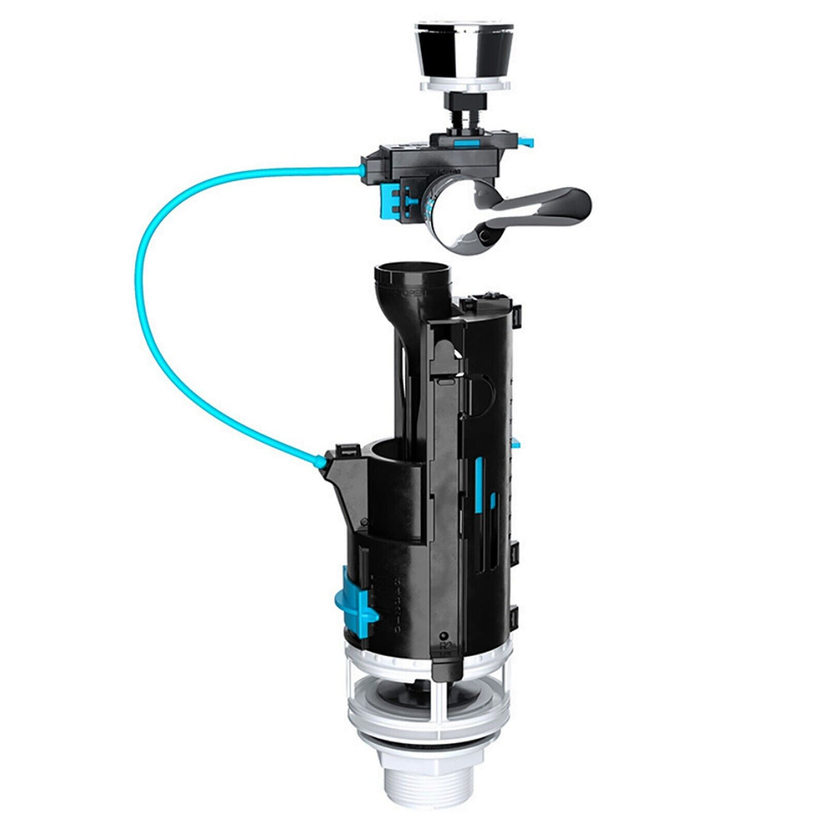 Universal Dual Flush Toilet Valve 1.5" 2" WC Cistern Push Button Lever ...