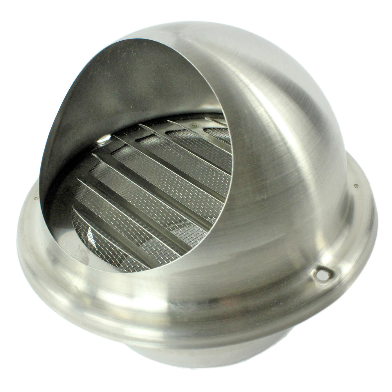 Stainless Steel Round Bull Nosed External Extractor Wall Vent Outlet w ...