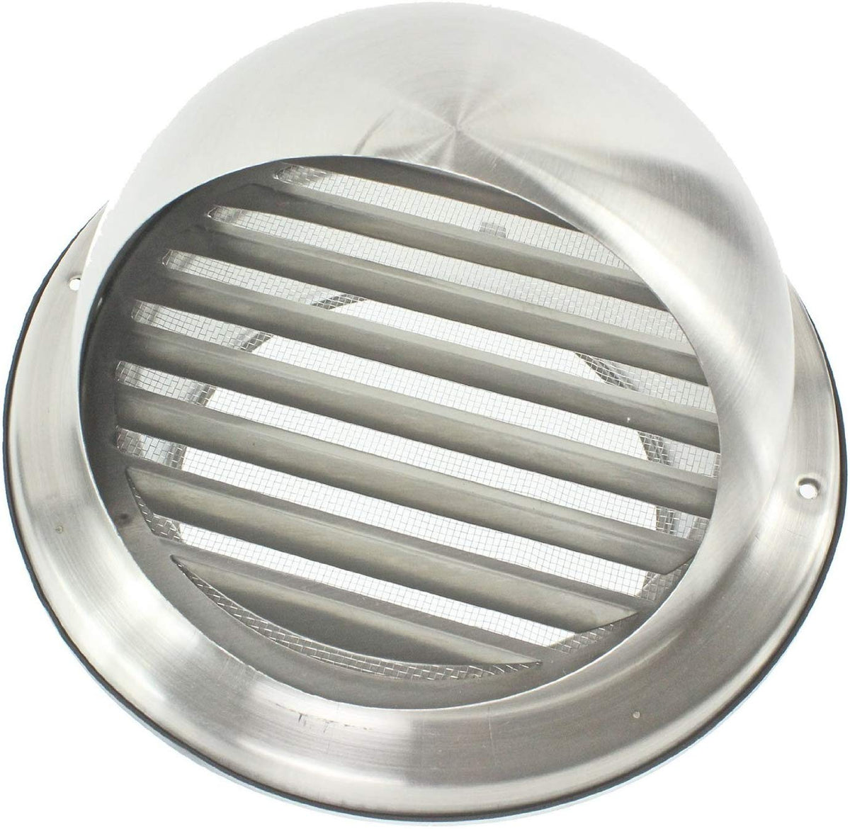 Stainless Steel Round Bull Nosed External Extractor Wall Vent Outlet w ...
