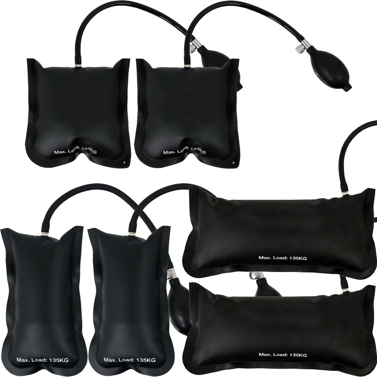 Inflatable Air Wedge Shim Lifting Levelling Pump Bag Tool Set 135kg (P ...